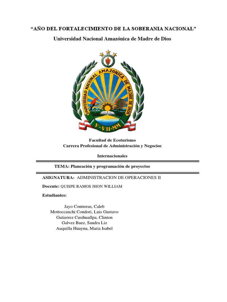 Planeación y Programacion de Proyectos Final | PDF | Planificación | Diferencia