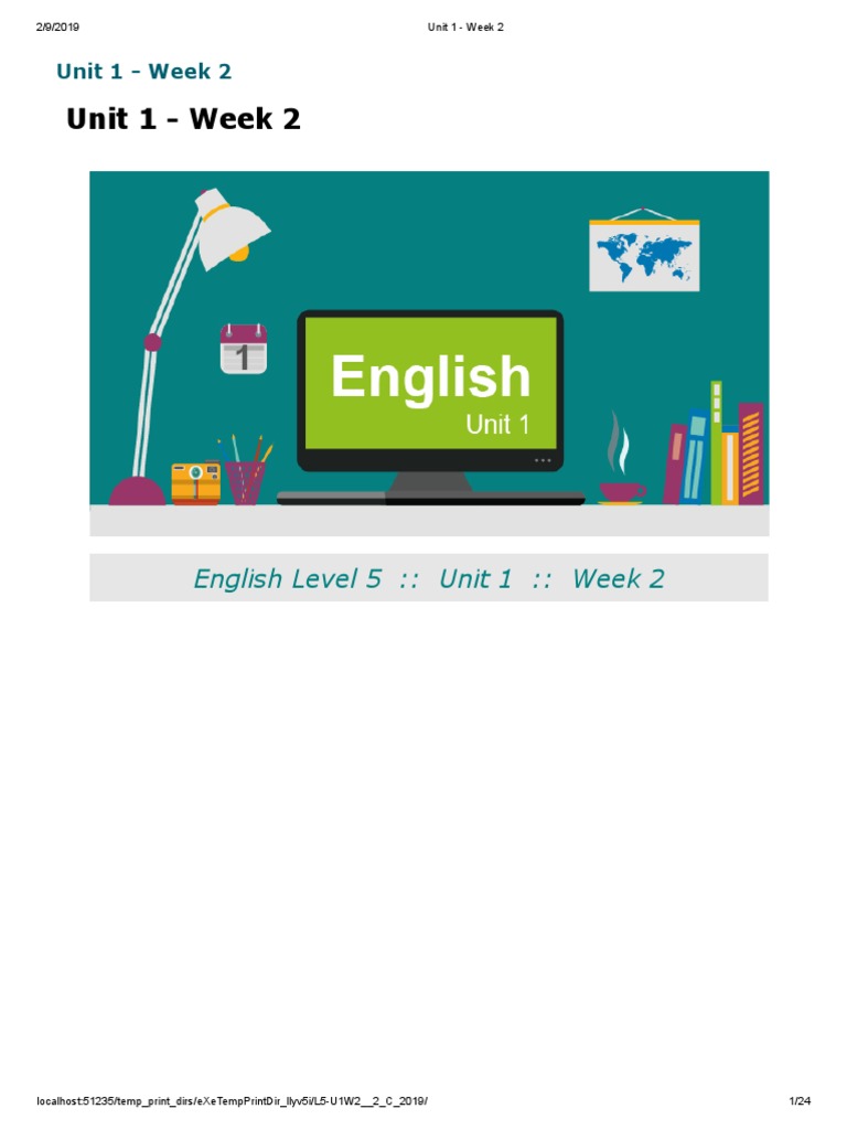 UNIT 1 Week 2 | PDF | Linguistics