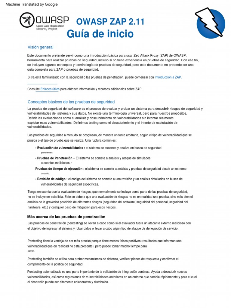 Guia Zap-Es | PDF | Prueba de penetración | Vulnerabilidad (informática)