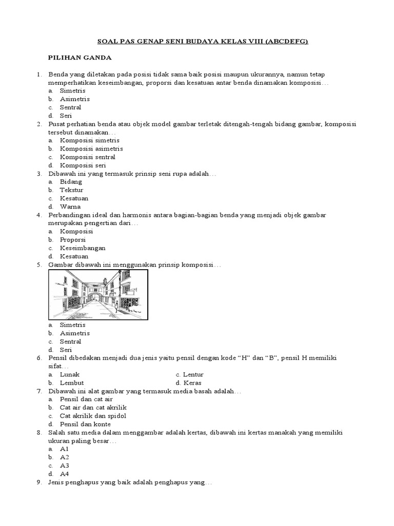 Soal PAS SBK Genap 2022 | PDF