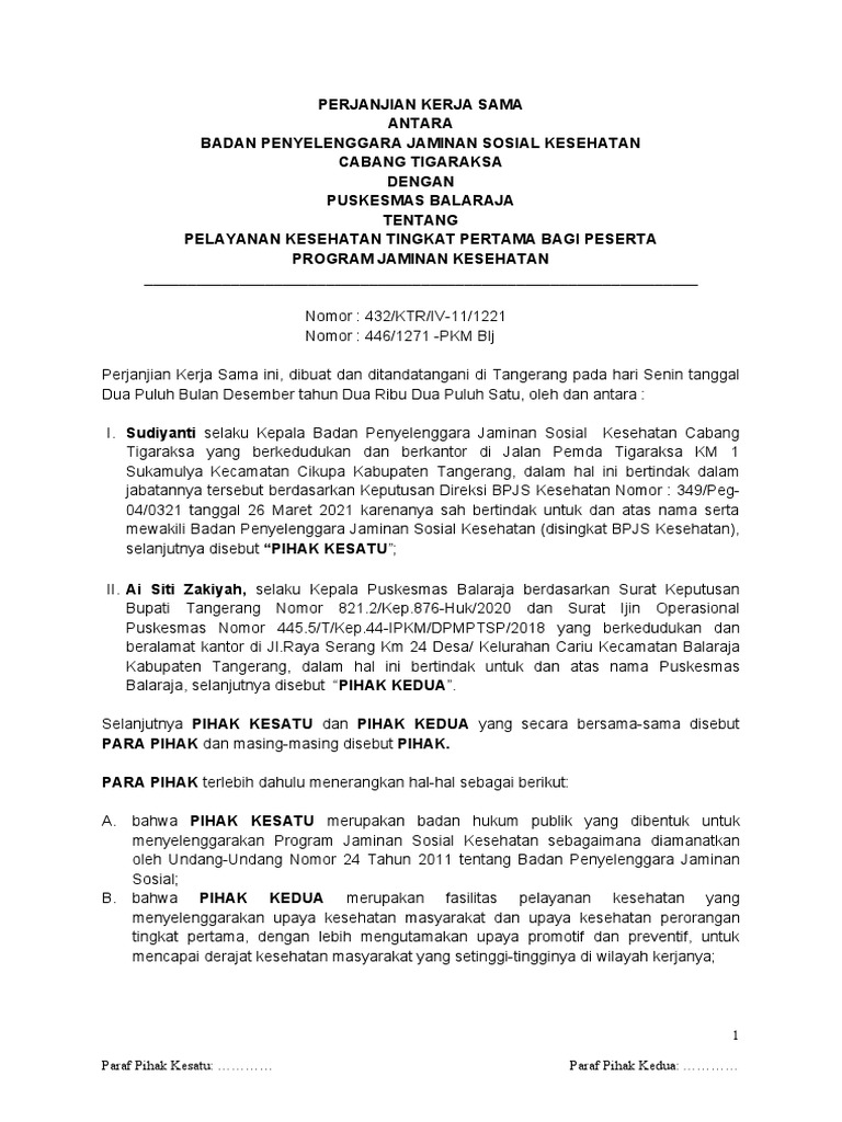 Contoh PKS 2022 | PDF