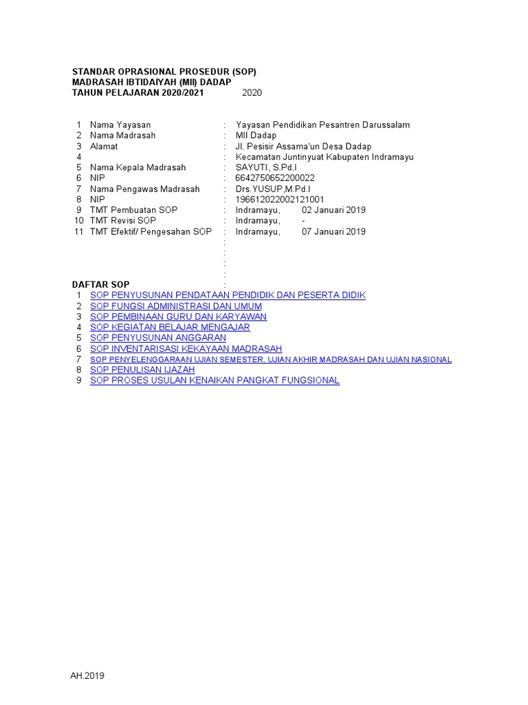 1.1.3.1 Contoh Sop Mi | PDF