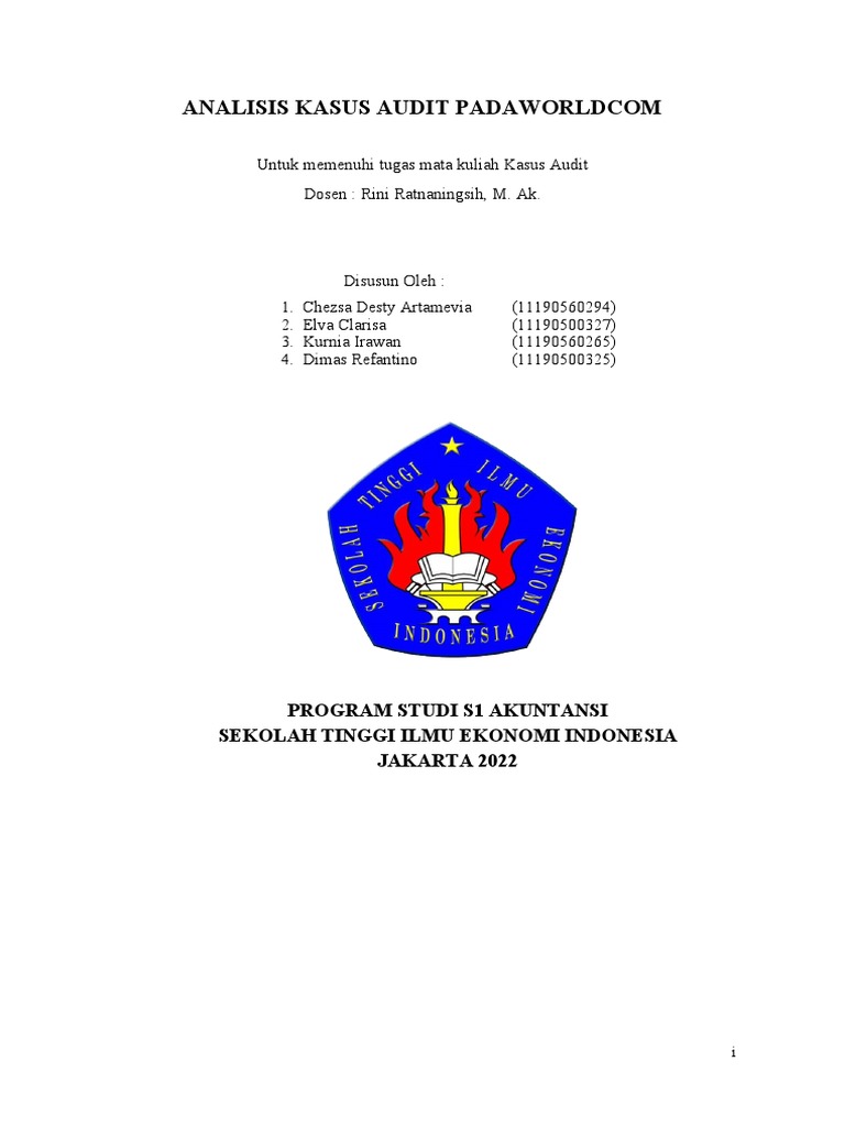 Makalah Kasus Worldcom (Kel.2 Kasus Audit) | PDF