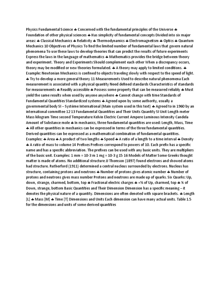 Physics Fundamental Science | PDF | Proton | Mechanics