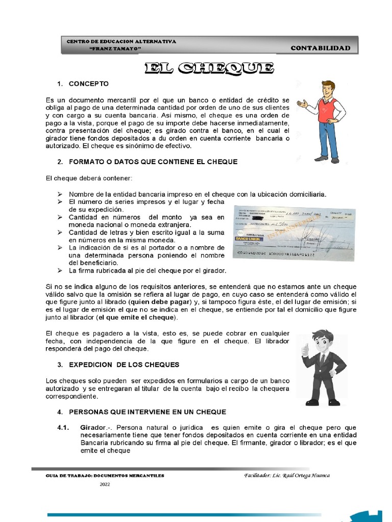 DM - Guía Cheque I - 2022-001 | PDF