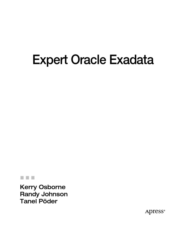 Expert Oracle Exadata | PDF | Oracle Corporation | Computing