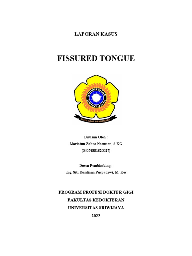 Mariatun Zahro Nasution - Fissure Tongue | PDF