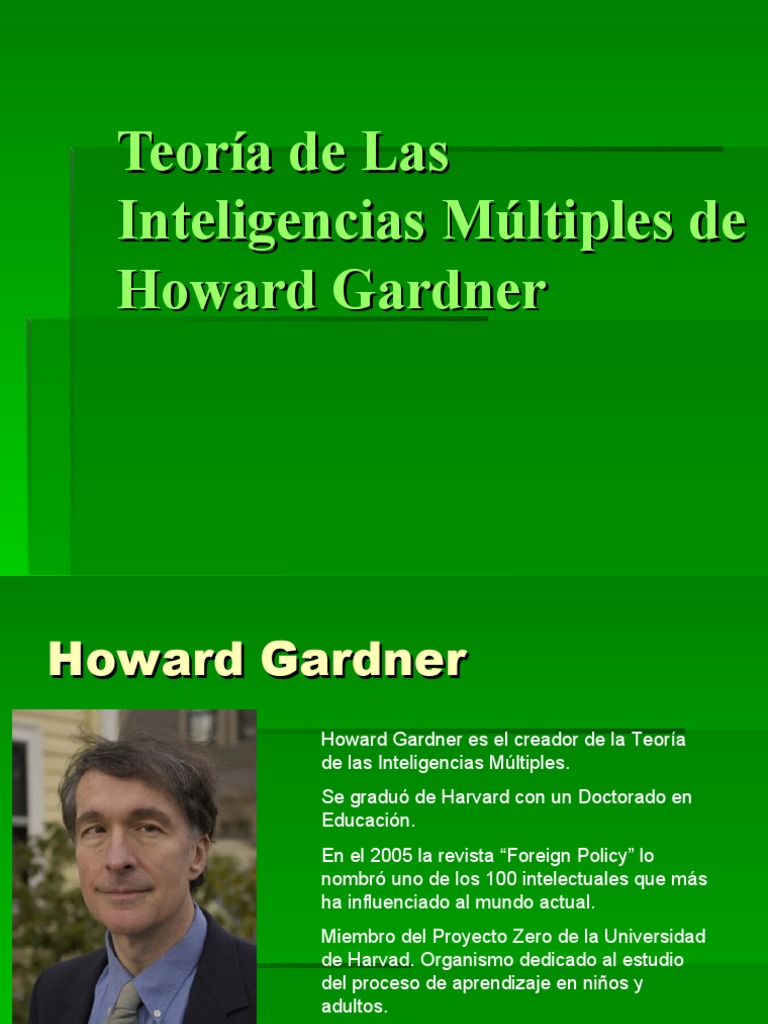 La Teoría de las Inteligencias Múltiples de Howard Gardner y sus ...