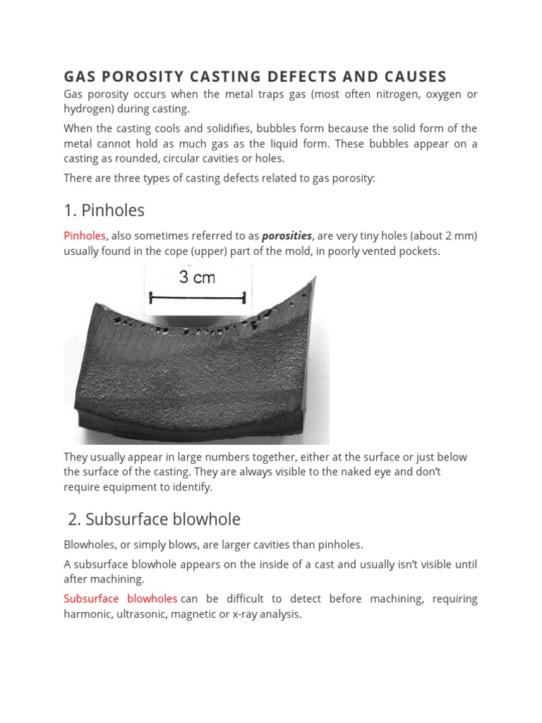 Typical Casting Defects | PDF | Casting (Metalworking) | Materials