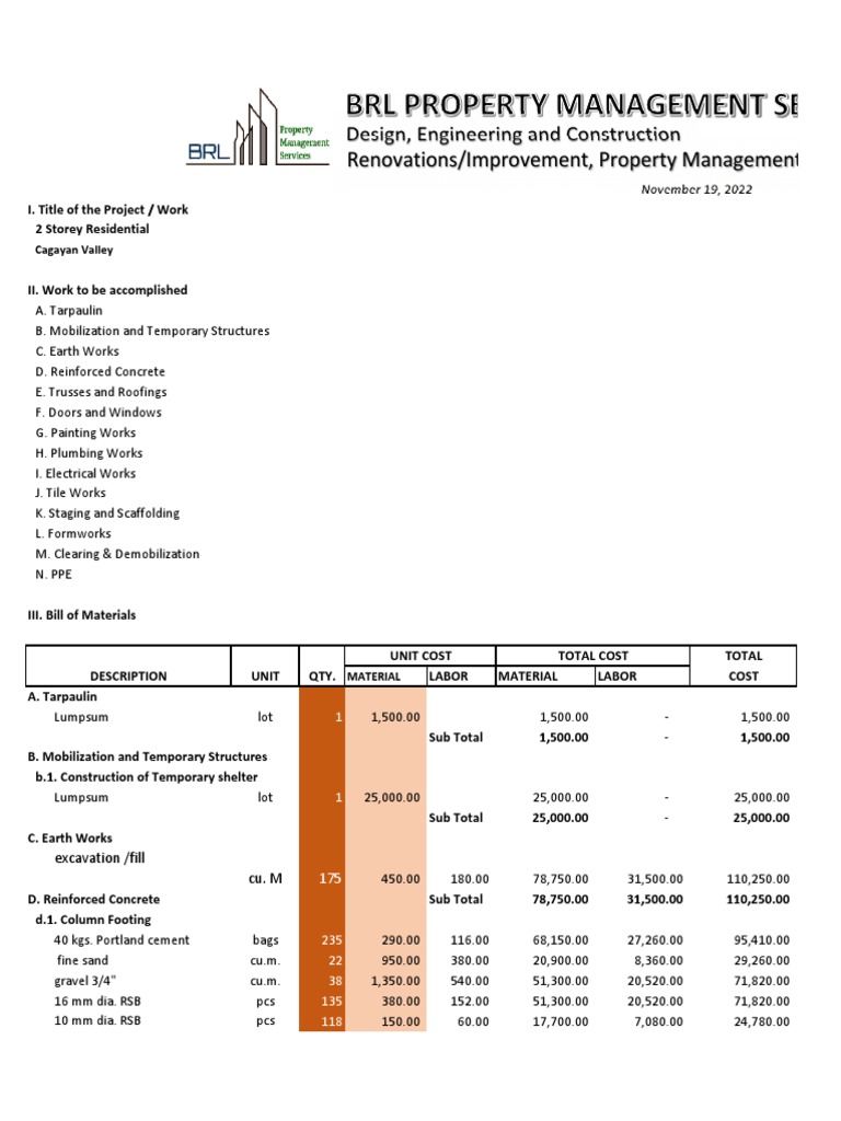Sample Bom | PDF | Tile | Concrete