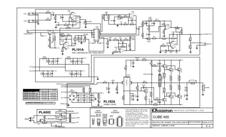CUBE 400 Circuit Diagram and Specs | PDF