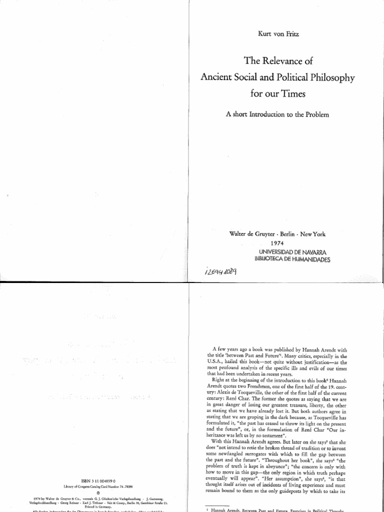 The Relevance of Ancient Social and Political Philosophy For Our Times ... The Relevance of Ancient Social and Political Philosophy For Our Times ...
