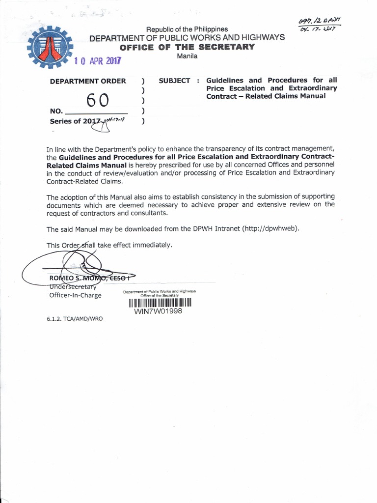 DO 060 s2017 Price Escalation | PDF