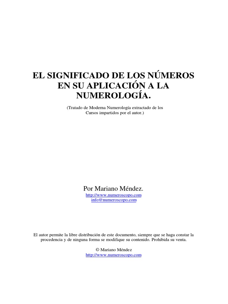Numerologia - Significado de Los Numeros | PDF | Karma | Intuición