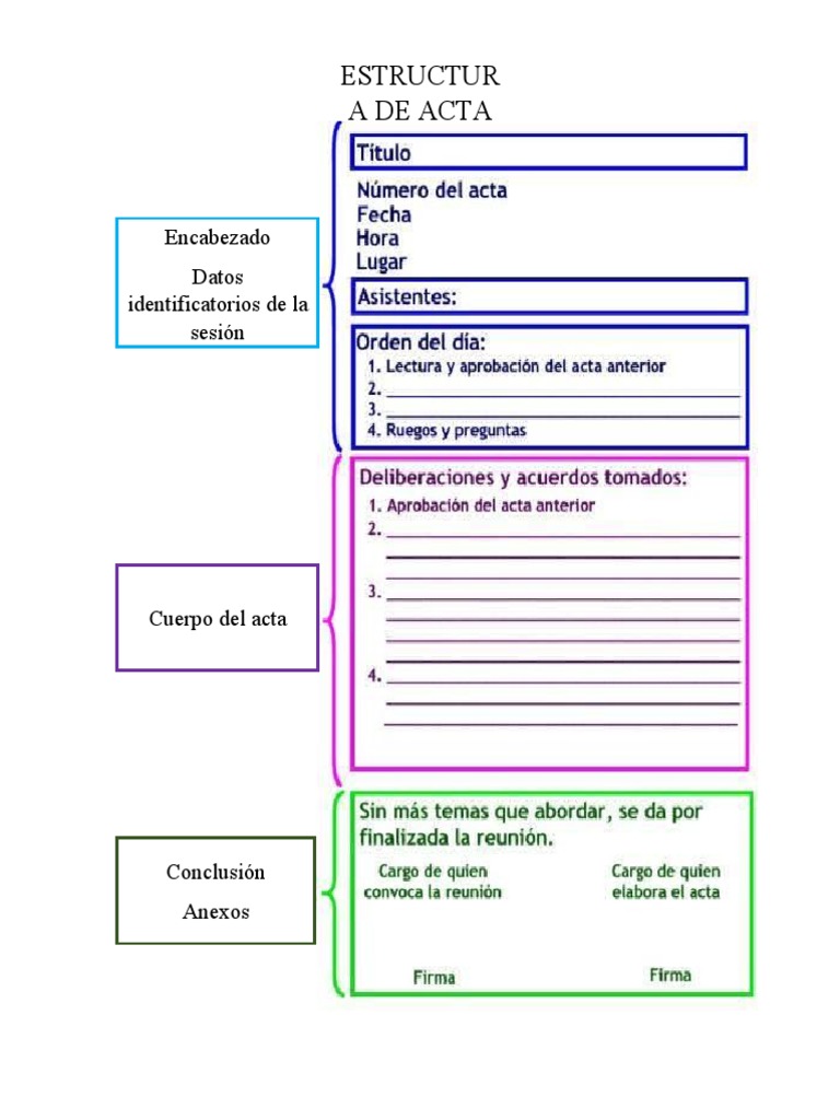 Estructura de Acta | PDF