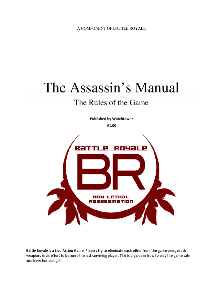 The Assassin's Manual: The Rules of The Game | PDF | Assassination ...