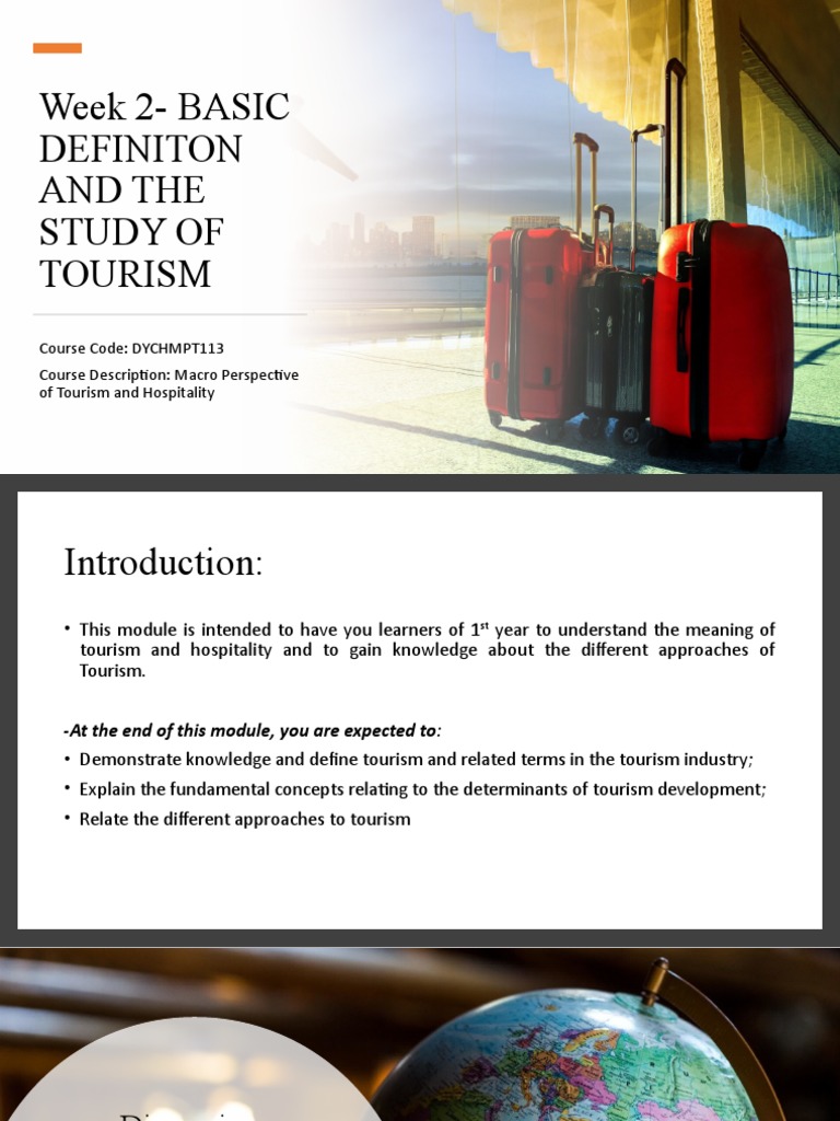 Intro to Tourism & Hospitality | PDF | Tourism | Hotel