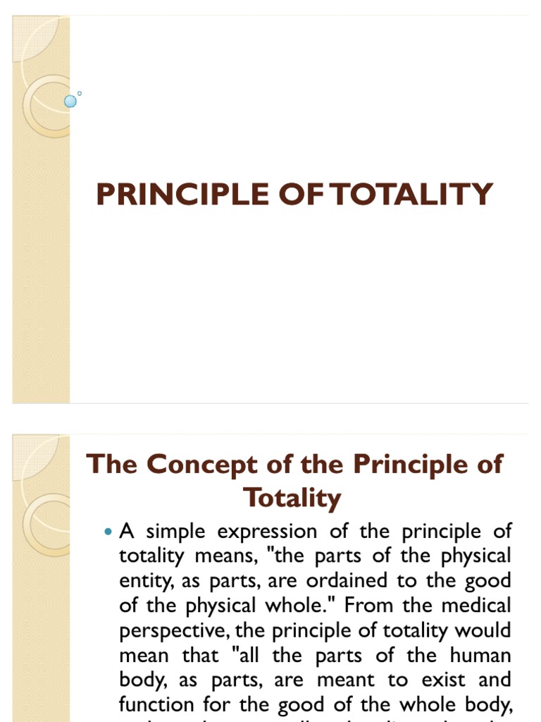 Principle of Totality | PDF | Thomas Aquinas | Aristotle