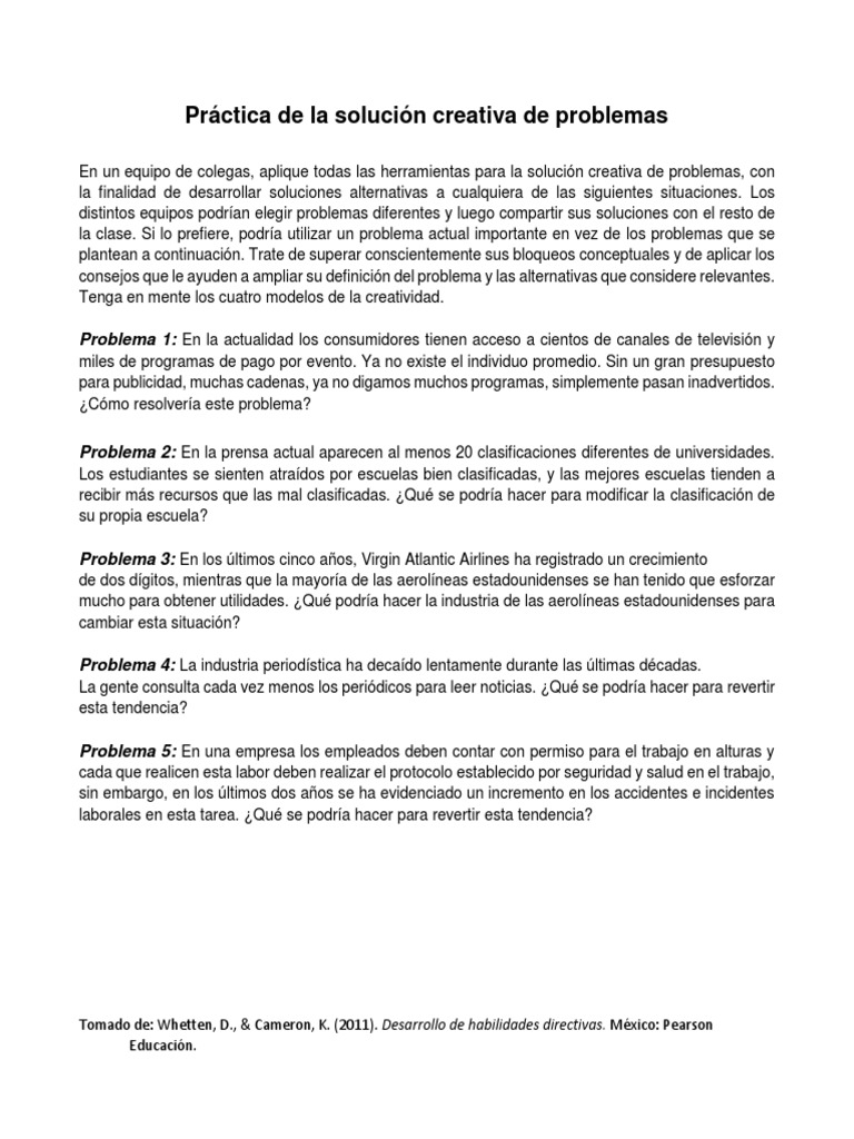 Actividad 2 Práctica de La Solución Creativa de Problemas Modulo 2 | PDF