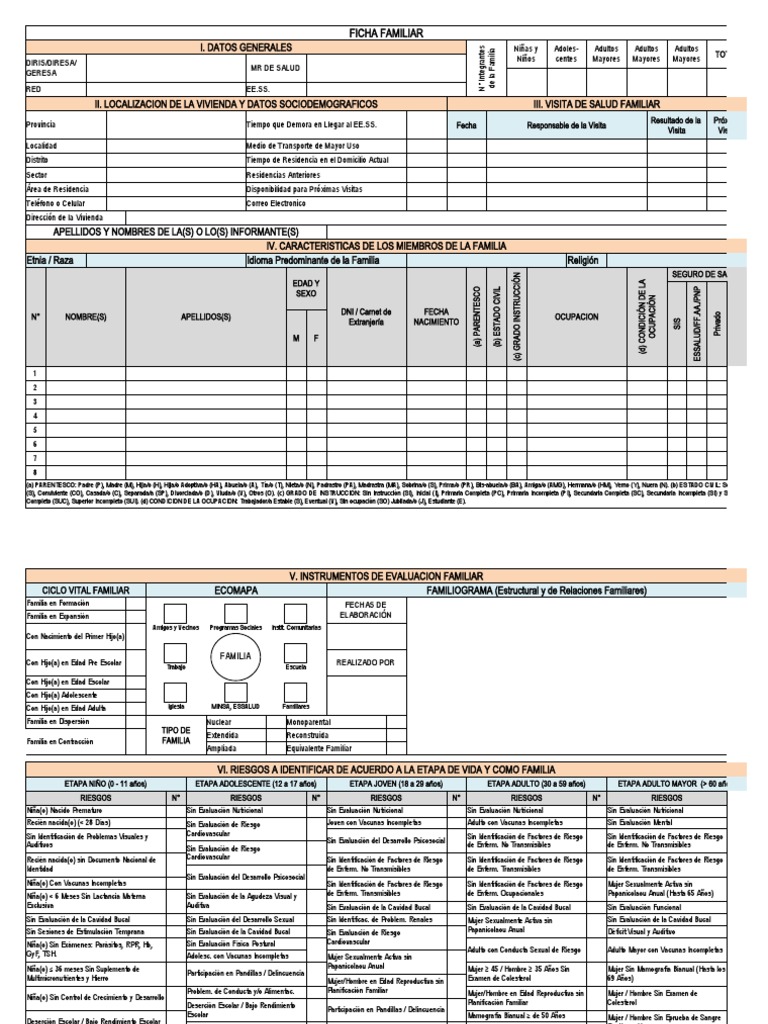 0.0 Ficha PROFAM | PDF | Mujer | Adultos