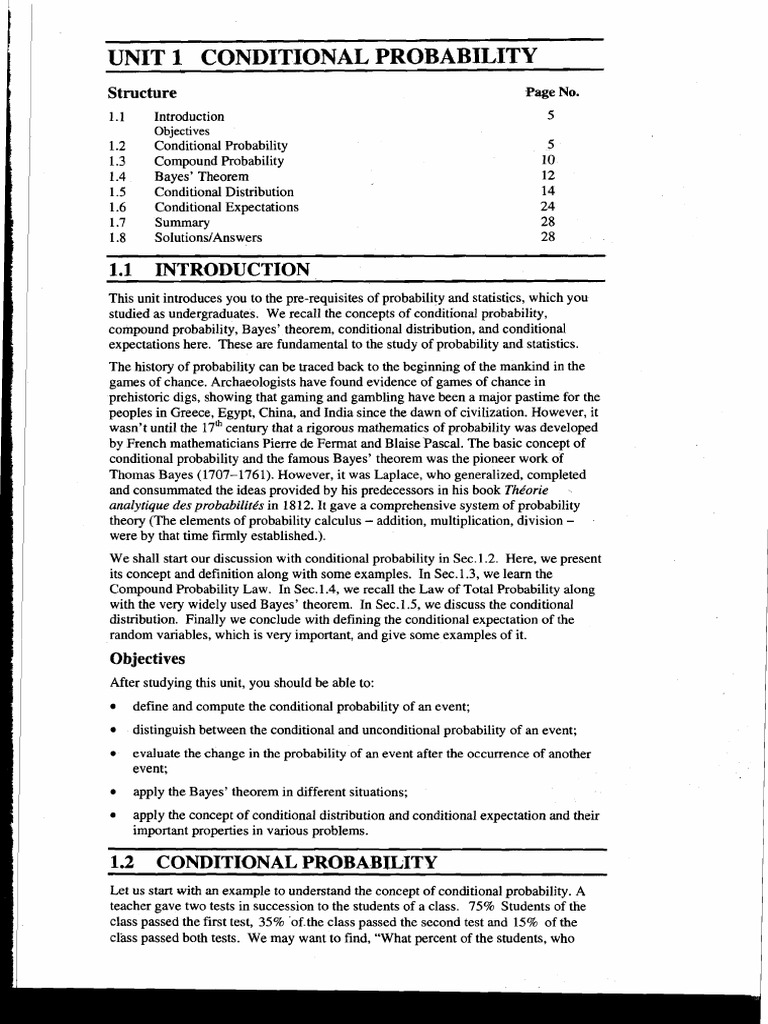 Conditional Probability | PDF | Probability Distribution | Random Variable