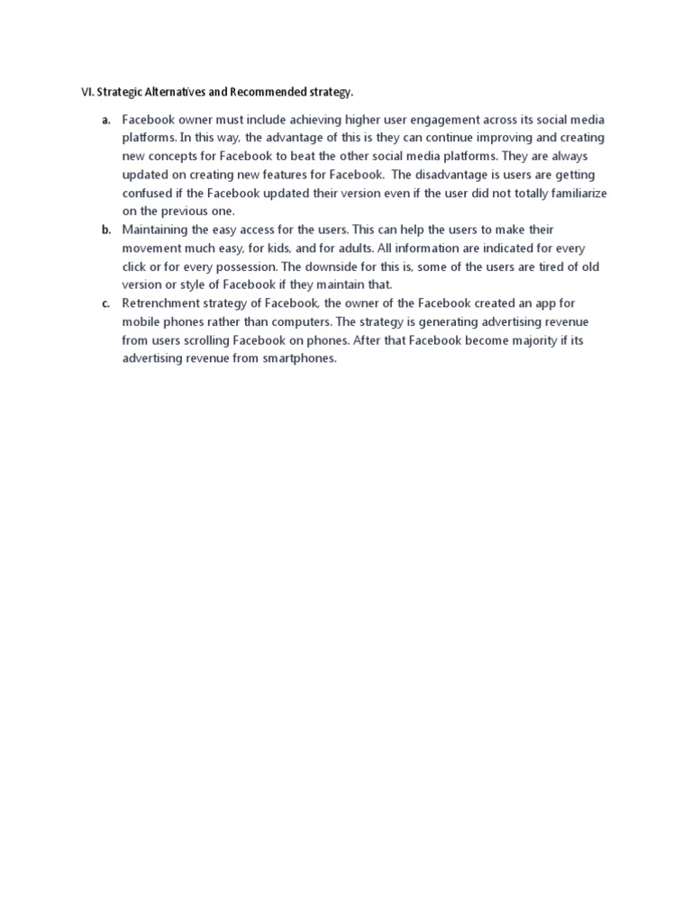 Strategic Alternative and Recommended Strategy. | PDF