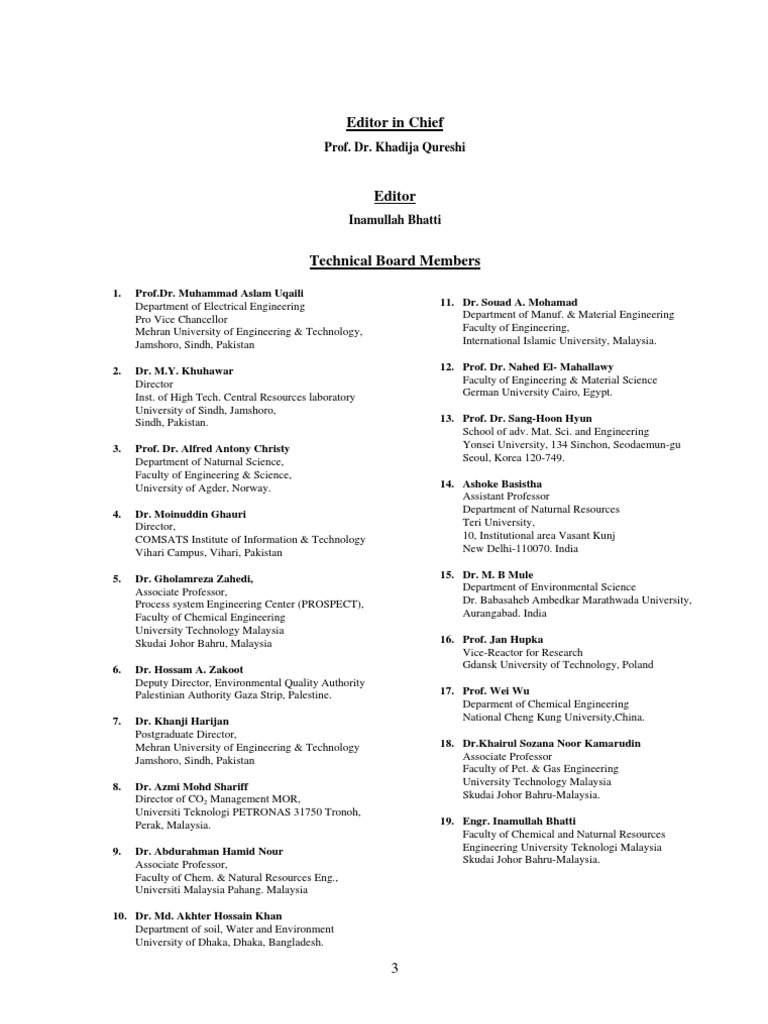 Technical Board Members Overview | PDF | Technology & Engineering