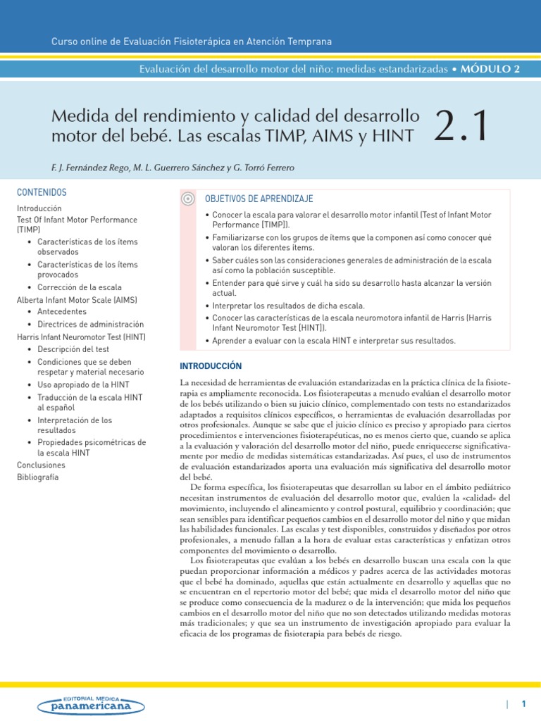 Escala TIMP | PDF | Evaluación | Terapia física