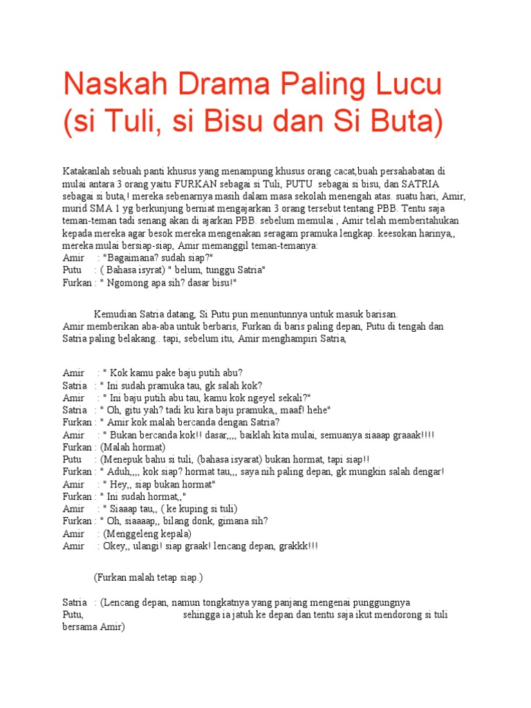 Bisu, Tuli, Dan Buta | PDF