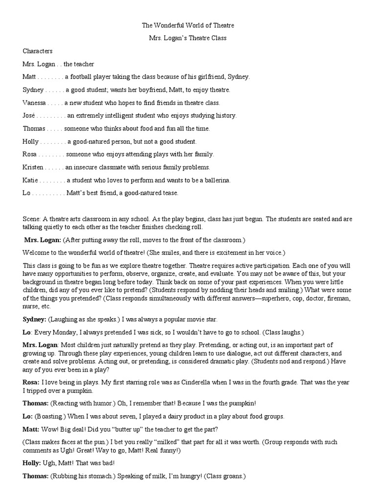 The Importance of Theatre in Education | PDF | Theatre | Actor