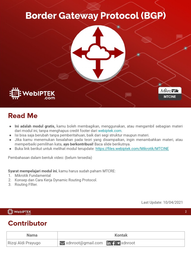 Panduan Lengkap BGP untuk MikroTik | PDF | Komputer | Teknologi & Rekayasa