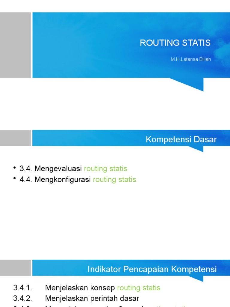 Materi Routing Statis | PDF
