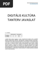 Digitális Kultúra 3 - Tanmenet | PDF
