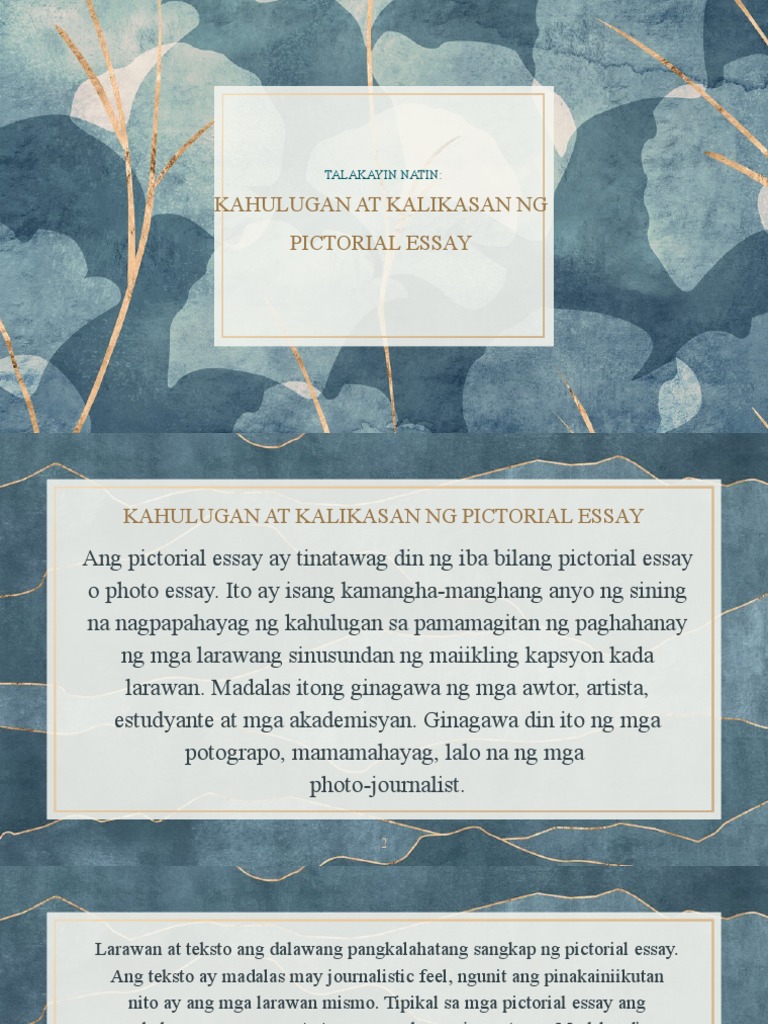 Kahulugan at Kalikasan NG Pictorial Essay | PDF