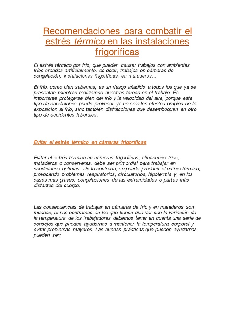 Recomendaciones para Combatir El Estrés | PDF | Estrés (biología ... Recomendaciones para Combatir El Estrés | PDF | Estrés (biología ...