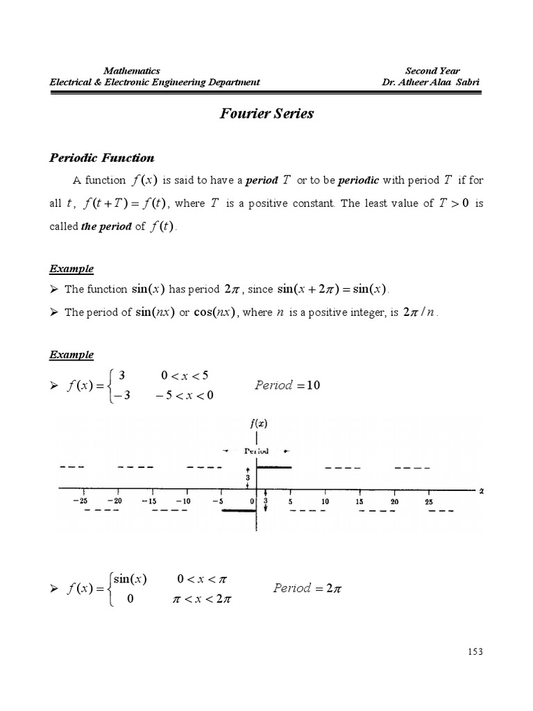 Fourier Series | PDF | Elementary Mathematics | Mathematical Relations Fourier Series | PDF | Elementary Mathematics | Mathematical Relations