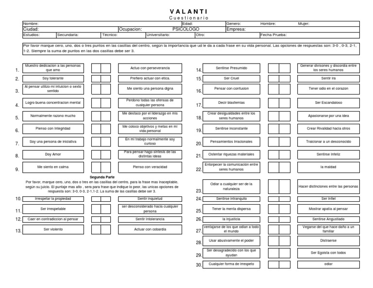Prueba - Valanti | PDF