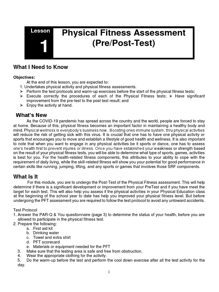 PFT Manual 2021 2022 | Download Free PDF | Physical Fitness | Health Sciences