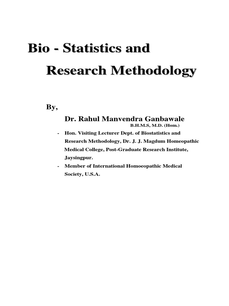 BioStatistics Ganbawale | PDF | Statistics | Probability Distribution