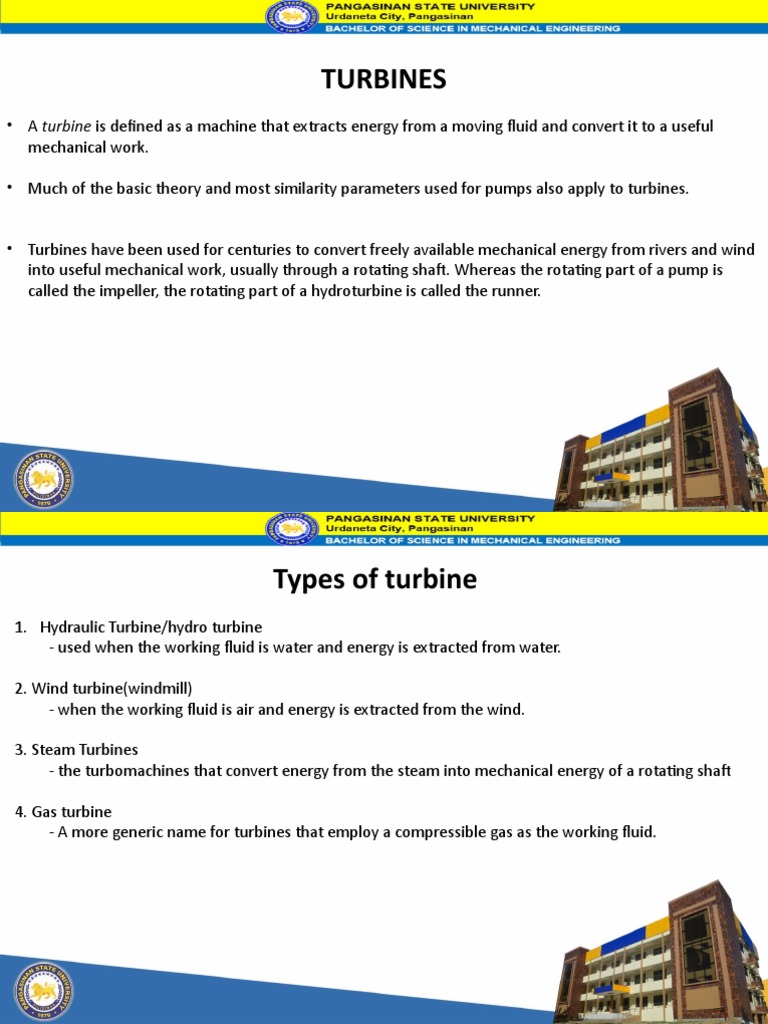 Fluid Machinery Turbine Lecture 1 | PDF | Turbine | Gases
