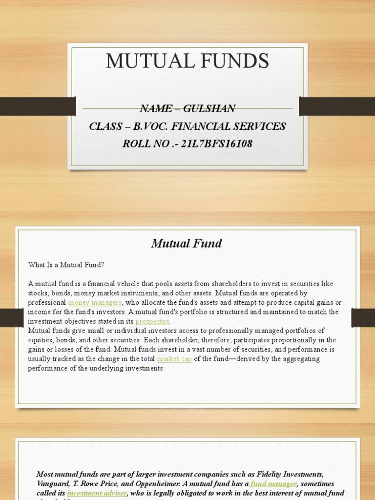 Mutual Funds | PDF | Investment Fund | Mutual Funds
