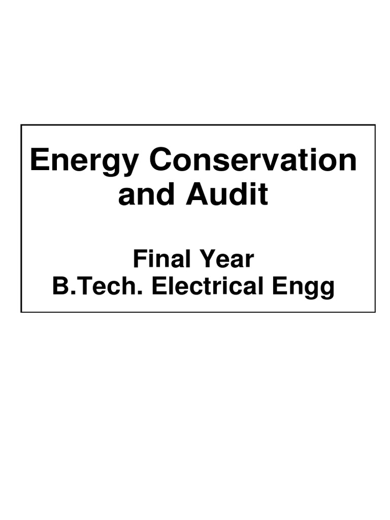 Notes Energy Conservation Audit | PDF