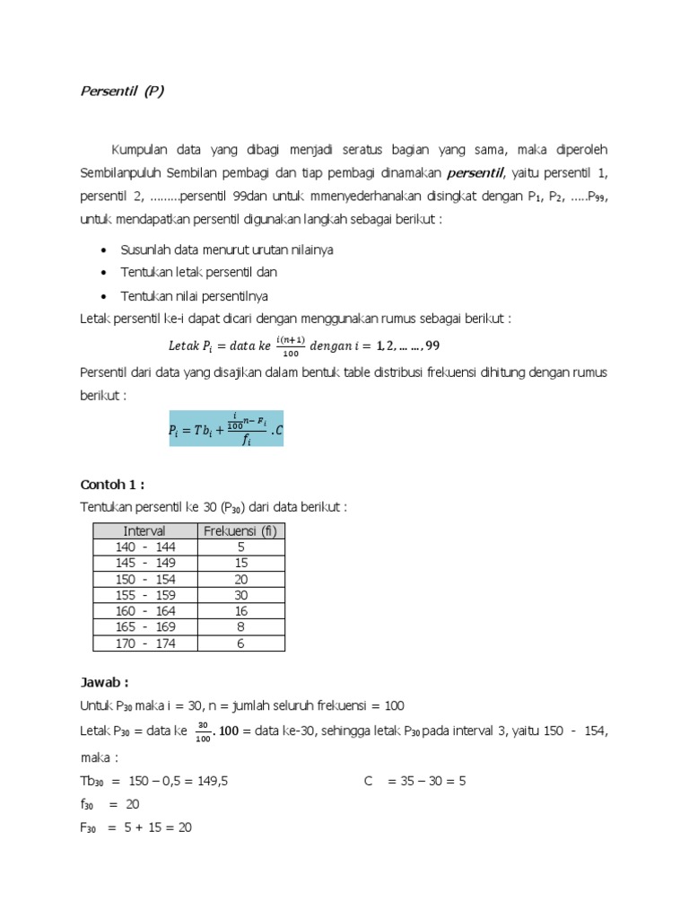 Statistik: Persentil & Z-Score | PDF