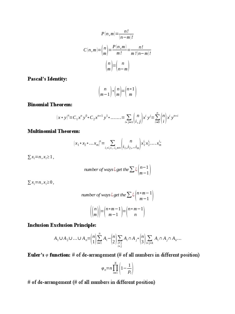 Exam 1 Review | PDF | Combinatorics | Discrete Mathematics