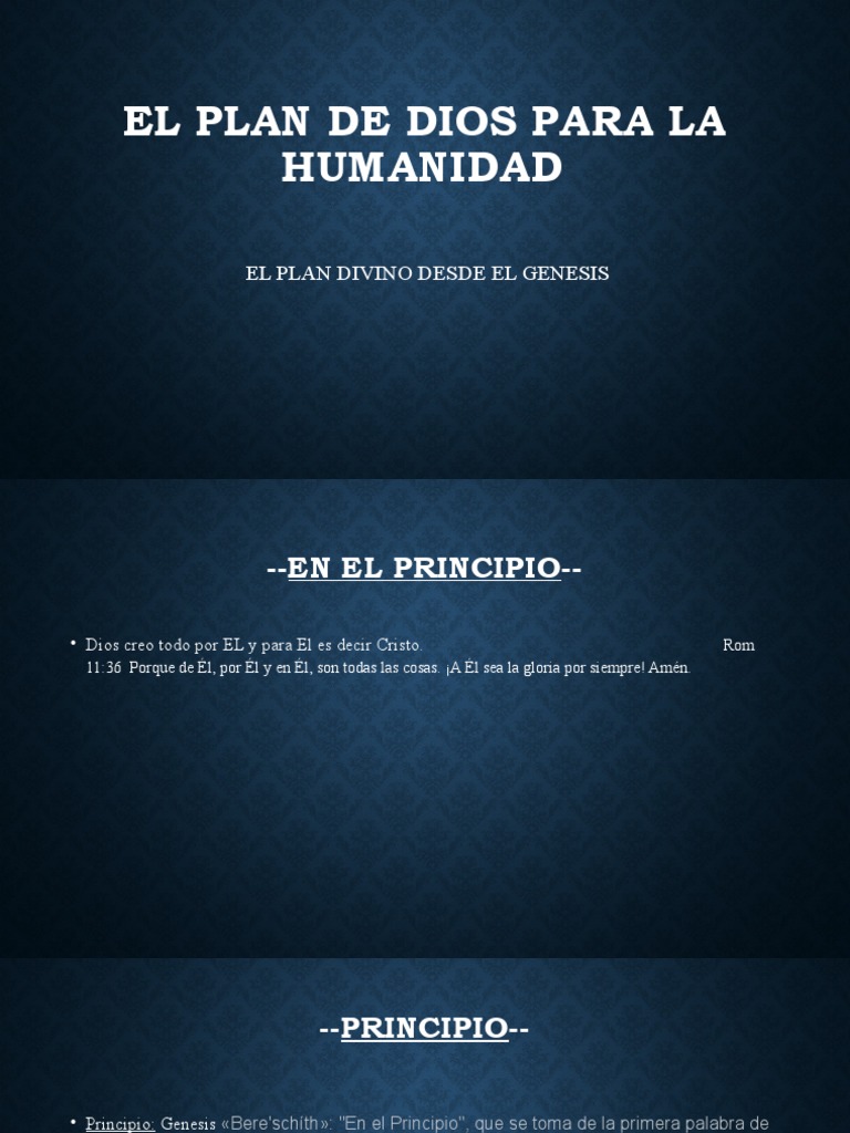 El Plan de Dios para La Humanidad | PDF | Abrahán | Libro del éxodo