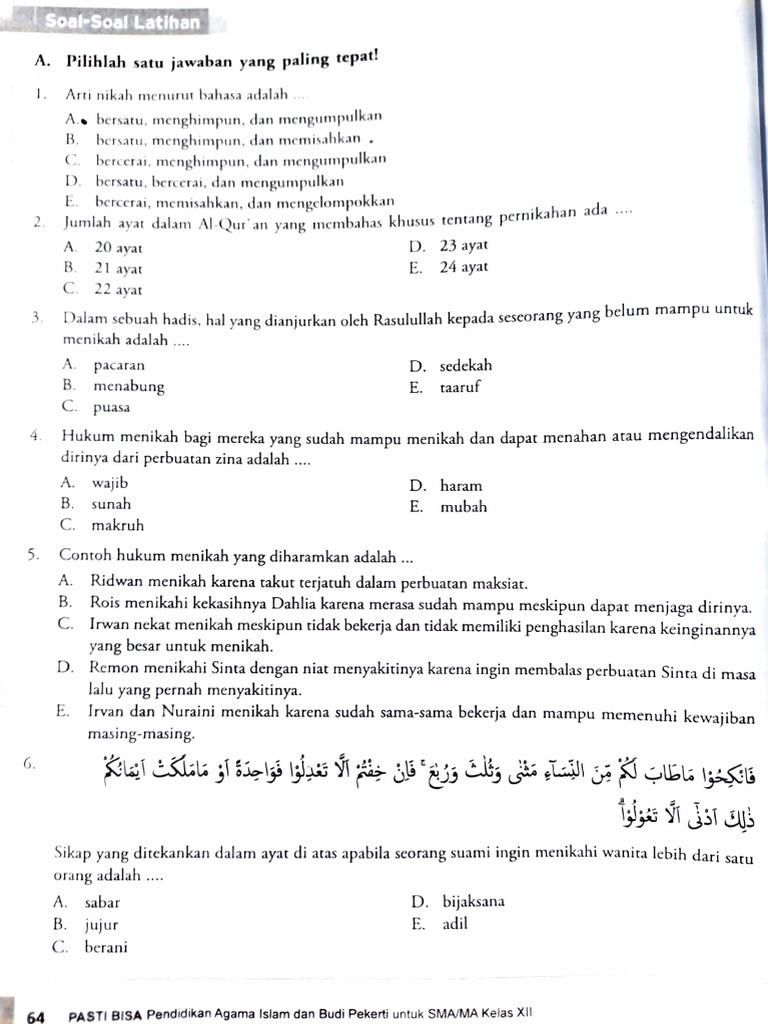 Soal Fiqih Pernikahan dan Surah Anfil | PDF