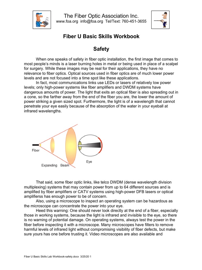 Fiber U Basic Skills Lab Workbook-Safety | PDF | Optical Fiber | Optics