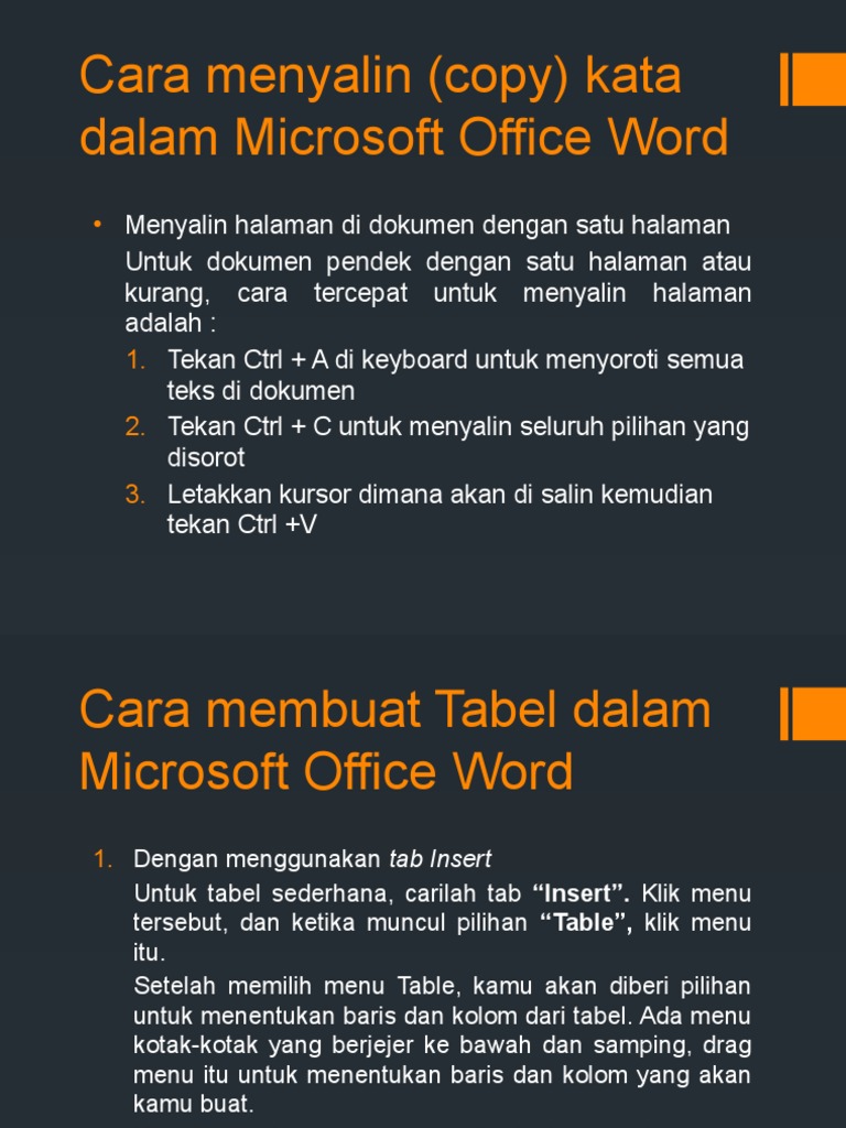 Cara Menyalin Halaman di Word | PDF | Karier & Perkembangan | Seni ...
