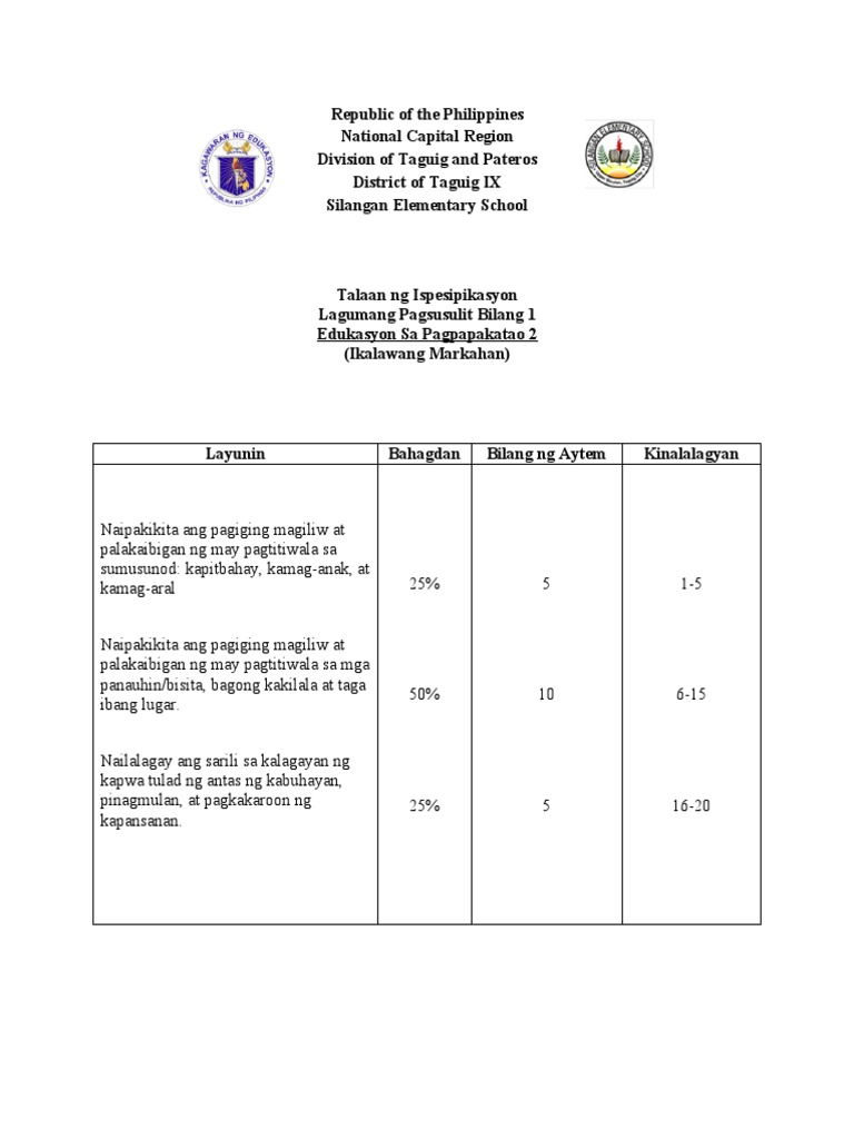 ST - Esp 2 - Q2 | PDF