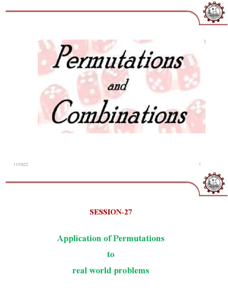 Permutations in Real World Applications | PDF | Function (Mathematics ...